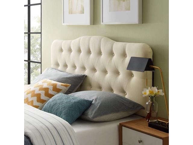 Click here for Modway Annabel Tufted Button Linen Fabric Upholste... prices