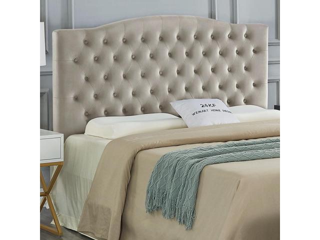 Click here for 24KF Velvet Upholstered Tufted Button Queen Headbo... prices