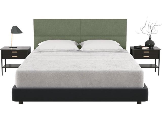 Click here for Jaxx Panelist Modern Padded Headboard Set of 4 Wal... prices