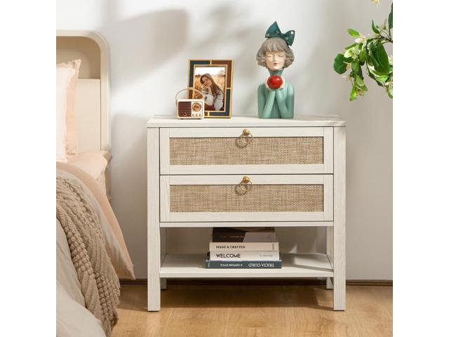 Click here for SICOTAS White Night Stand with Drawers and Storage... prices