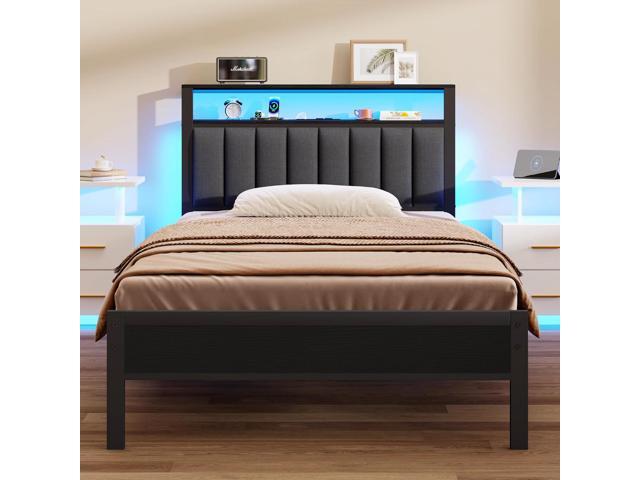 Click here for Furnulem Twin Size Bed Frame with Charging Station... prices