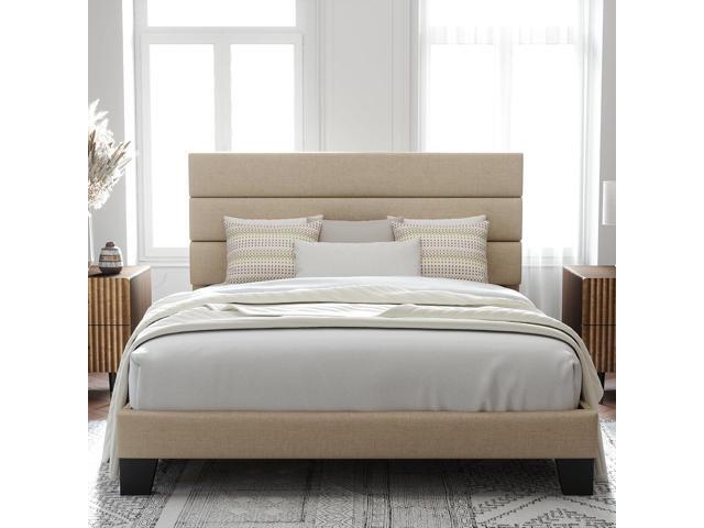 Click here for Allewie Queen Size Platform Bed Frame with Fabric... prices