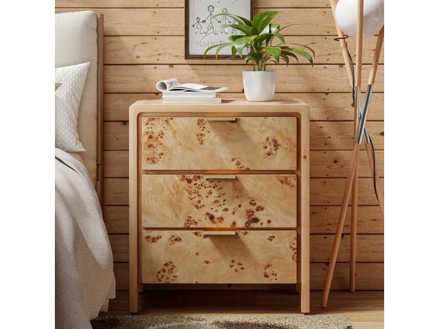 Click here for Farmhouse Nightstand with 3 Drawer  Distressed Woo... prices