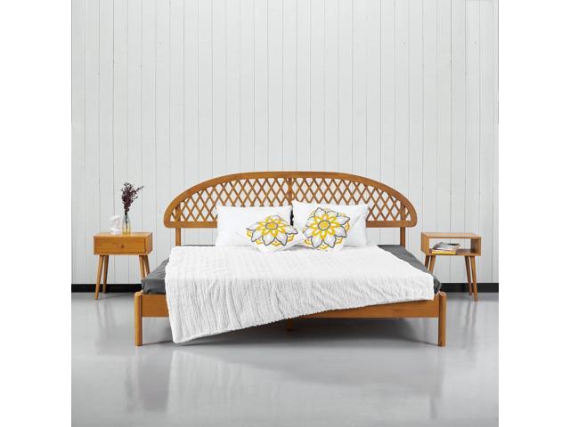Click here for NTC Gem Wooden Bed Frame with Headboard  Solid Oak... prices