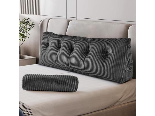 Click here for Z-hom Queen Pillow Headboard with 2 Roll Pillow  T... prices
