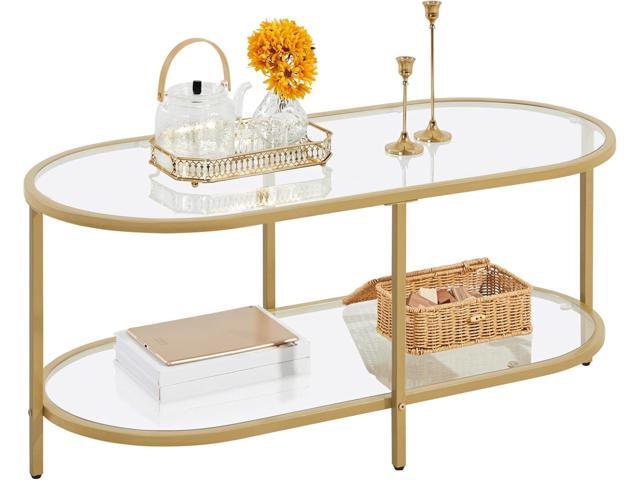 Click here for Yaheetech 42 Oval Glass Coffee Table for Living Ro... prices