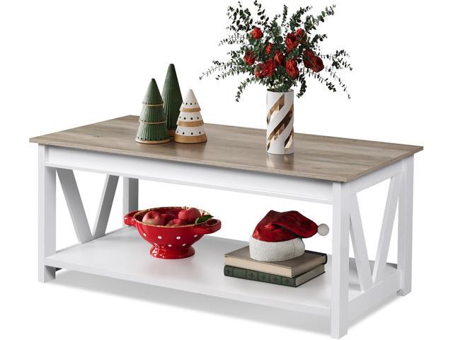 Click here for WLIVE Coffee Table  43 Farmhouse Coffee Table with... prices