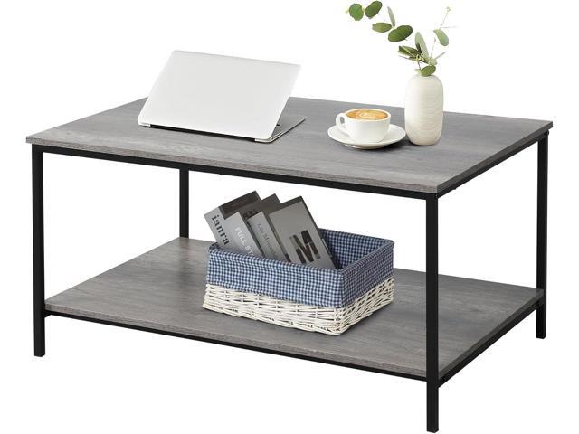 Click here for SENIG 2-Tier Coffee Table with Storage Shelf for S... prices