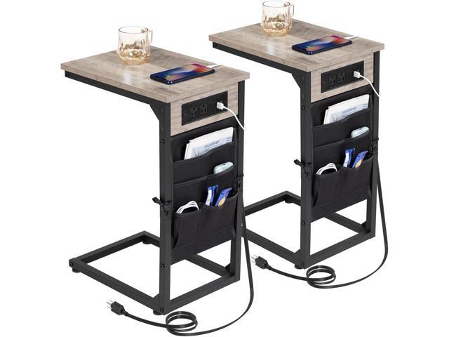 Click here for AMHANCIBLE C Shaped End Table with Charging Statio... prices