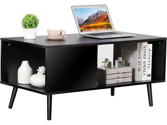 Click here for SUPER DEAL 2 Tier Retro Modern Coffee Table with O... prices