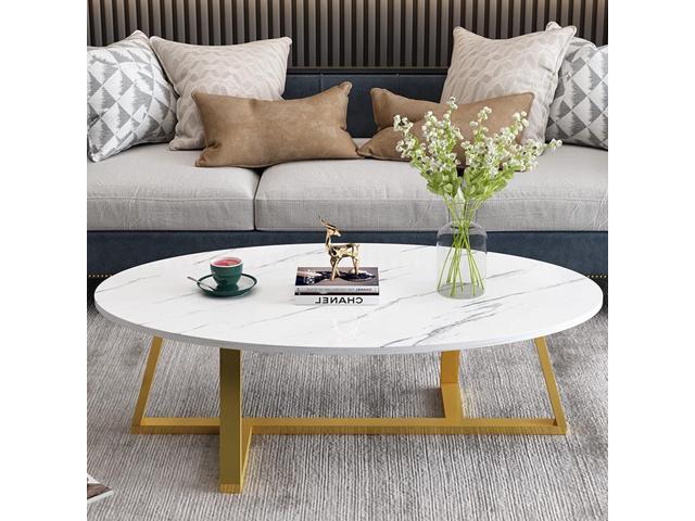 Click here for Coffee Table White Faux Marble Coffee Table for Li... prices