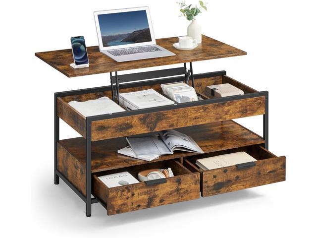 Click here for VASAGLE Lift Top Coffee Table with Storage Drawers... prices