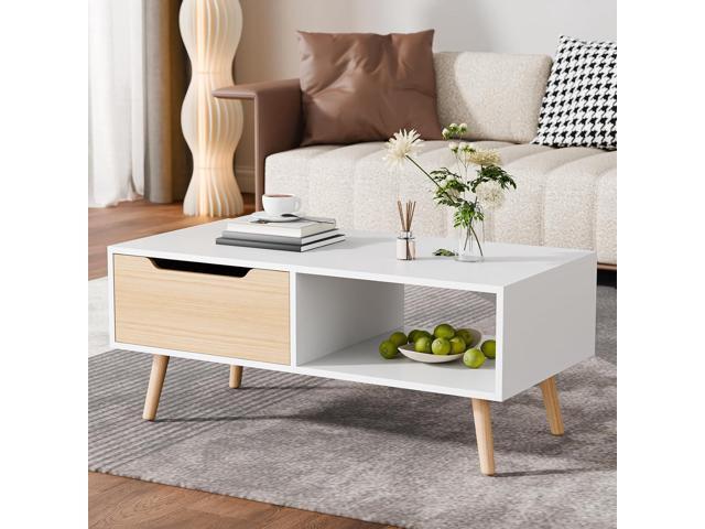 Click here for Cozy Castle Modern Coffee Table  Wooden Cocktail T... prices
