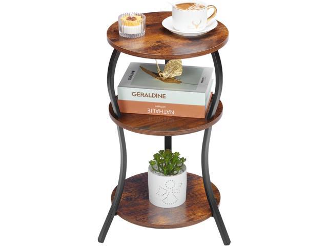 Click here for Vintage Small Round Side Table  3-Tier Slim Waist... prices