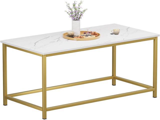 Click here for SAYGOER White Faux Marble Coffee Table Simple Mode... prices