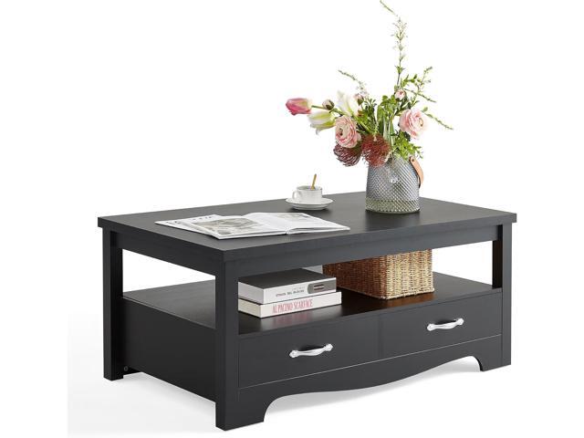 Click here for LINSY HOME Farmhouse Coffee Table with Storage  Wo... prices