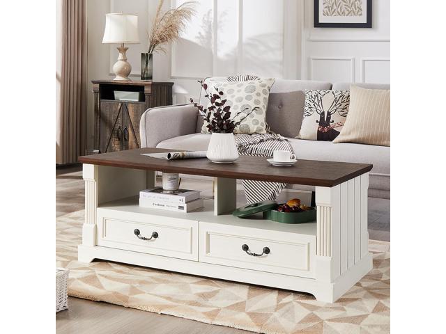 Click here for 48 Wood Coffee Table for Living Room  Farmhouse Co... prices