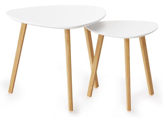 Click here for BAMEOS Bamboo Nesting Triangle End Table Set of 2... prices