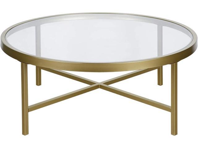 Click here for Henn & Hart 36 Wide Round Coffee Table with Glass... prices