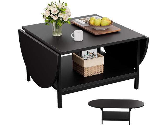 Click here for SAYGOER Black Coffee Table Modern Extended Coffee... prices