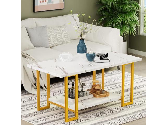 Click here for AWQM Marble Coffee Table  Faux Marble Top Rectangu... prices