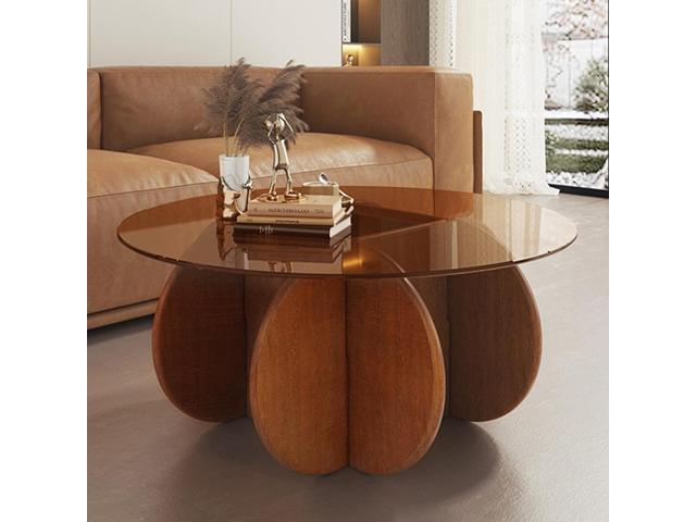 Click here for Modern Round Coffee Table with Solid Wood Legs  31... prices