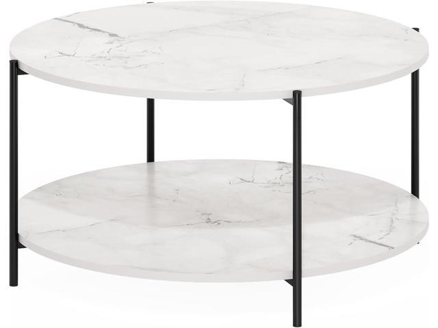 Click here for Furinno Besi 2-Tier Modern Round Coffee Table Tabl... prices