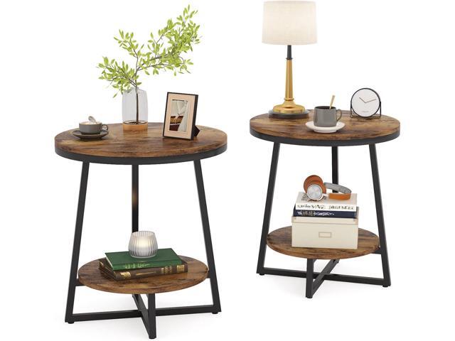 Click here for Tribesigns Round End Table Set of 2  2 Tier Side T... prices