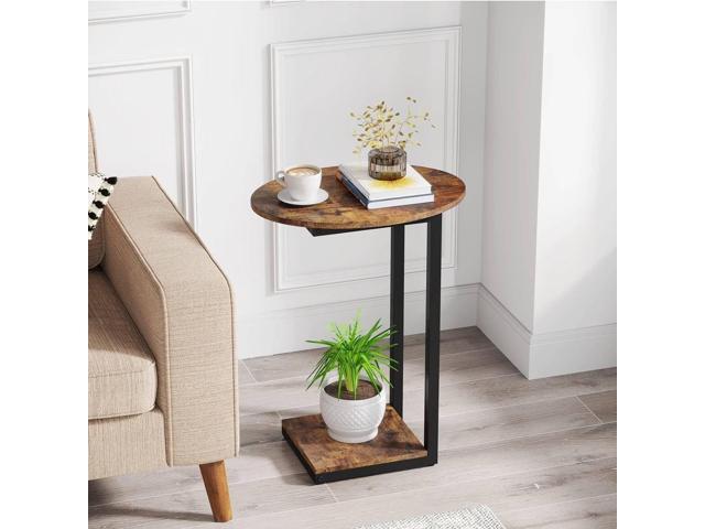 Click here for Hosfais Side Table Small End Table  C-Shaped Wood... prices