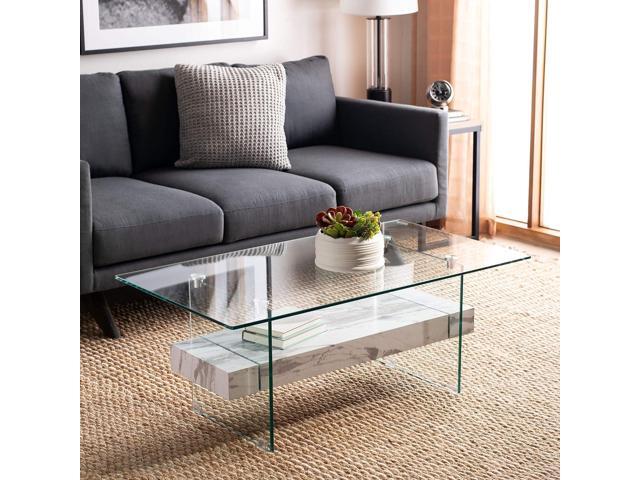 Click here for Safavieh Home Kayley White Marble Glass Coffee Tab... prices