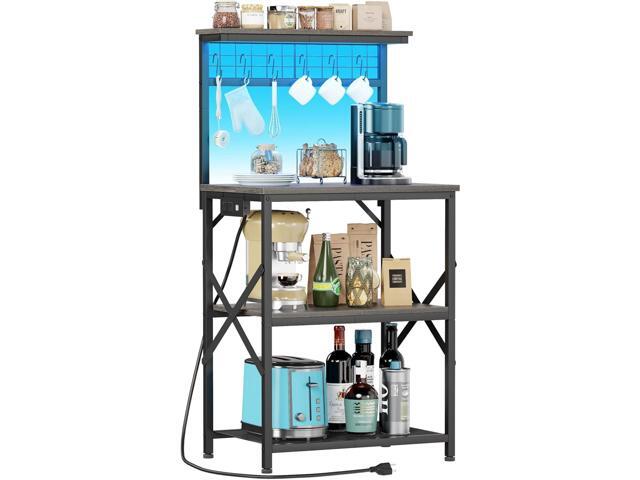 Click here for Furologee Bakers Rack with Power Outlet and LED Li... prices