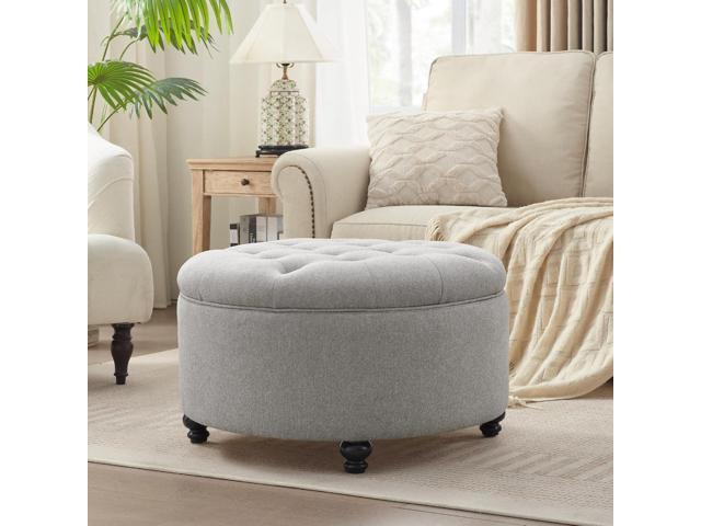 Click here for HUIMO 30-Inch Round Storage Ottoman  Modern Button... prices