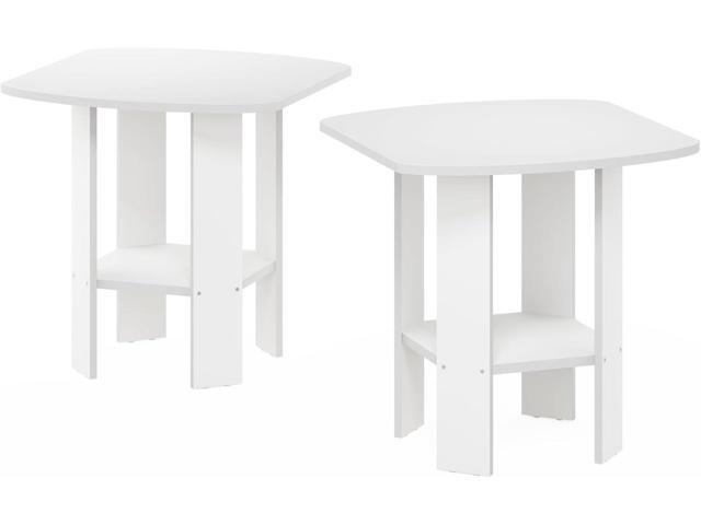 Click here for Furinno Simple Design End Table  2-Pack  White prices