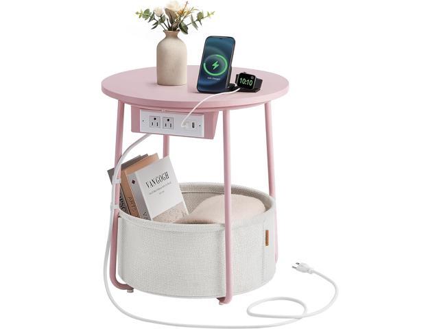 Click here for VASAGLE Side Table with Charging Station  Round En... prices