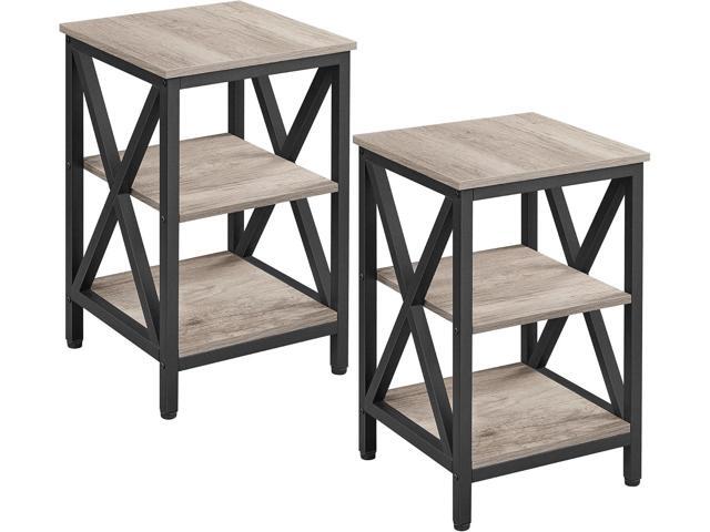 Click here for Yaheetech Industrial End Tables Set of 2  3-Tier S... prices