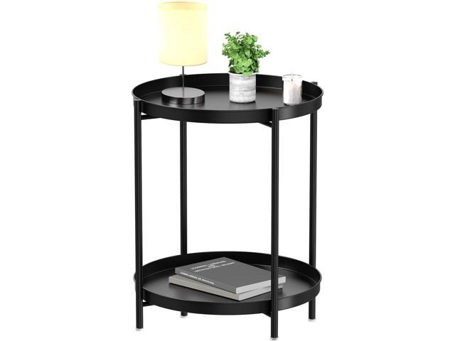Click here for EKNITEY 2 Tier End Table - Metal Side Table Waterp... prices