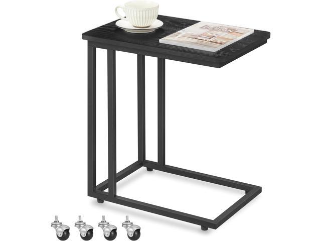 Click here for VASAGLE End Table  C Shaped TV Tray with Metal Fra... prices