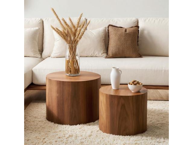 Click here for Nesting Coffee Table Set of 2  Modern Round Coffee... prices
