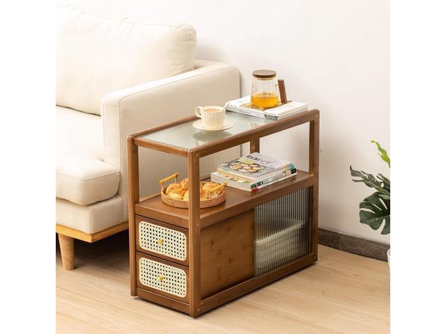 Click here for Tiita Rattan Nightstand Side Table  Bamboo Accent... prices