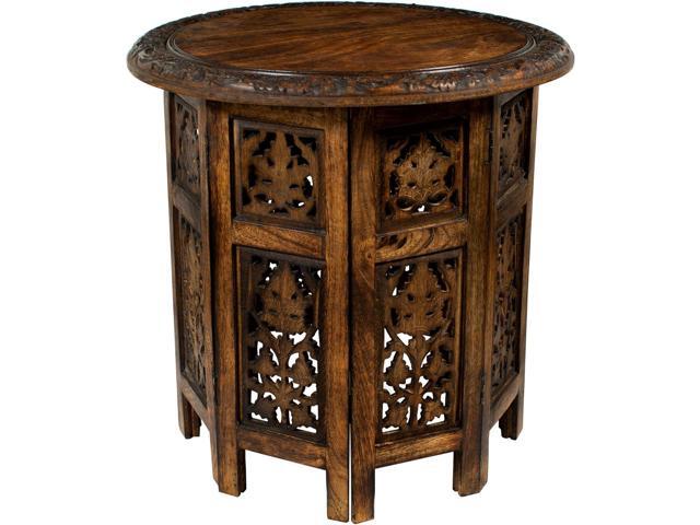 Click here for COTTON CRAFT Solid Wood Accent End Table - Hand Ca... prices