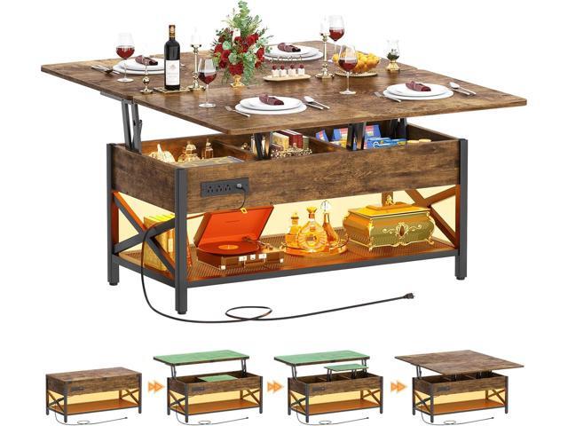Click here for Aheaplus Coffee Table Lift Top with LED Light and... prices