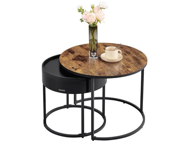 Click here for VASAGLE Round Coffee Tables  Set of 2 Nesting Tabl... prices