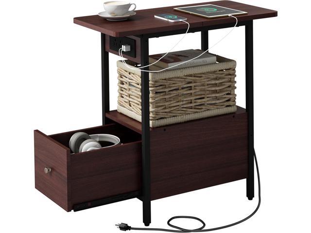 Click here for LIDYUK End Table with Charging Station  Narrow Sid... prices