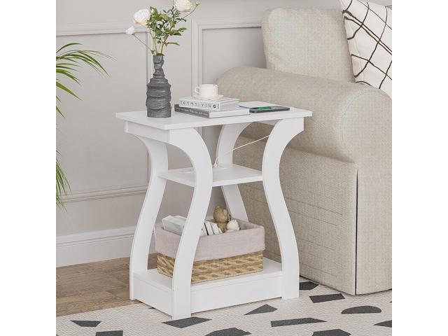 Click here for End Tables Living Room  White End Table with Charg... prices