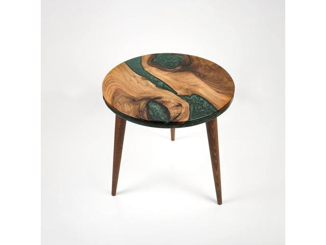 Click here for 20 Resin Walnut Round Side Table Epoxy End Table C... prices