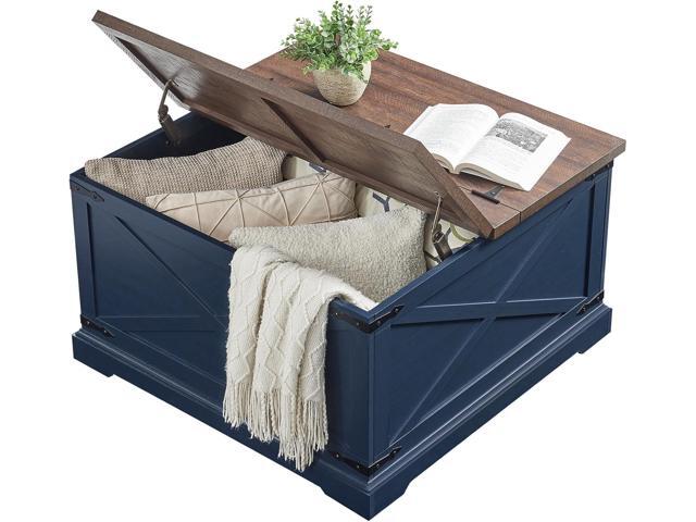 Click here for Farmhouse Square Coffee Table with Storage  Wood C... prices