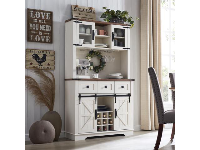 Click here for OKD 72 Farmhosue Bar Cabinet with Sliding Barn Doo... prices