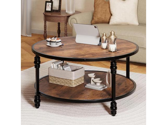 Click here for GAOMON Round Coffee Table Living Room 34.25in Rust... prices