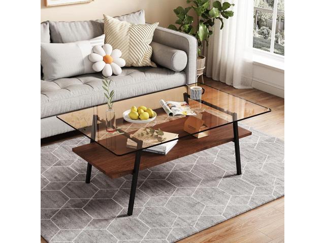 Click here for Glass Coffee Table for Living Room  Mid Century 2... prices