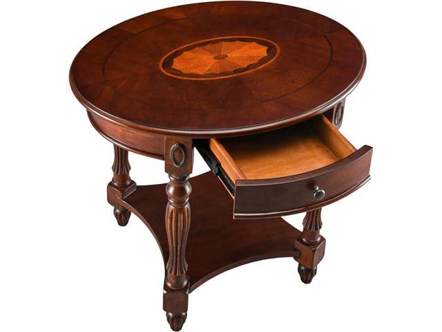 Click here for MODERION Solid Wood End Table with Drawer  Oval So... prices